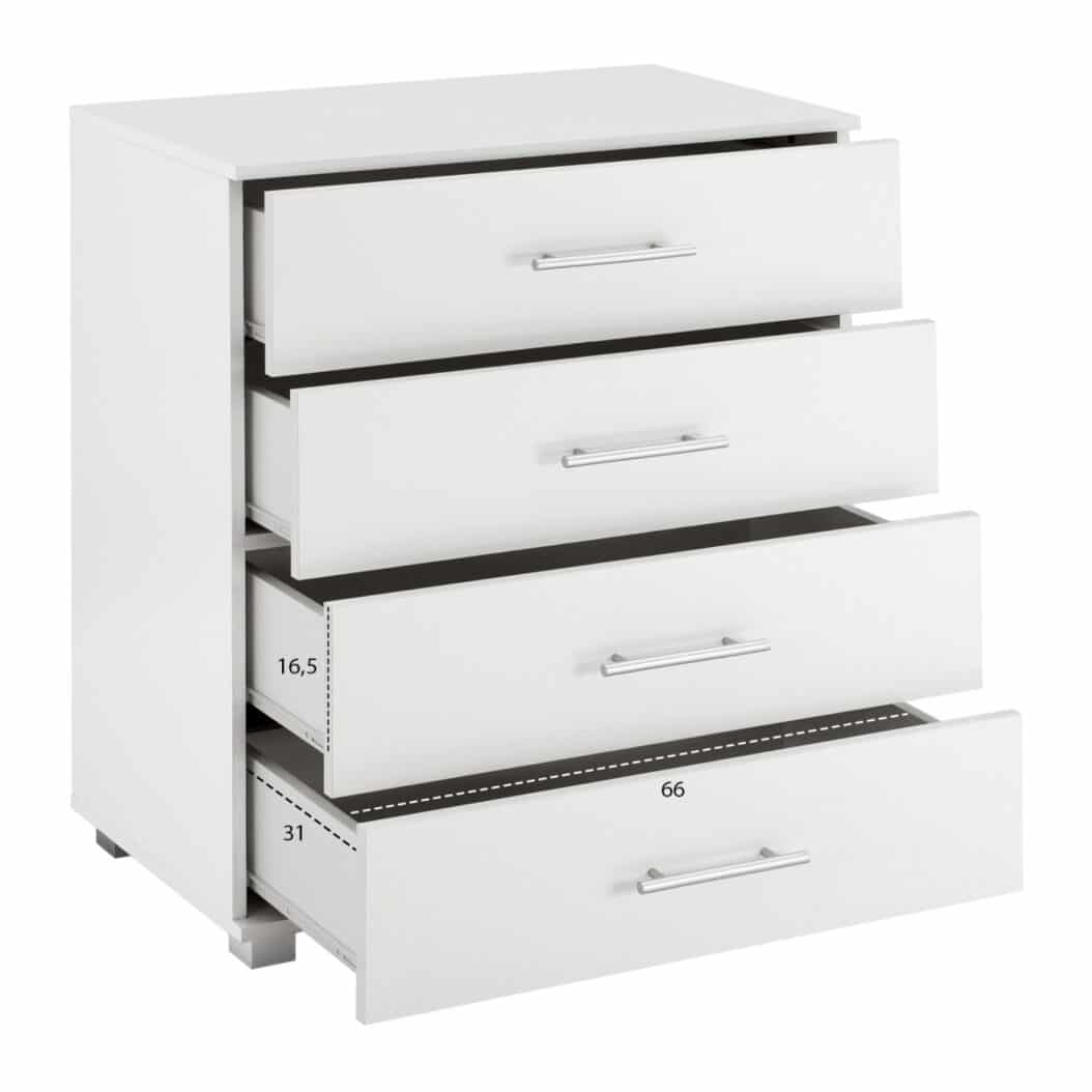 ΣΥΡΤΑΡΙΕΡΑ ΜΕΛΑΜΙΝΗΣ BRIANA HM2204.05 ME 4 ΣΥΡΤΑΡΙΑ ΛΕΥΚΗ 75x40x83Y εκ ...