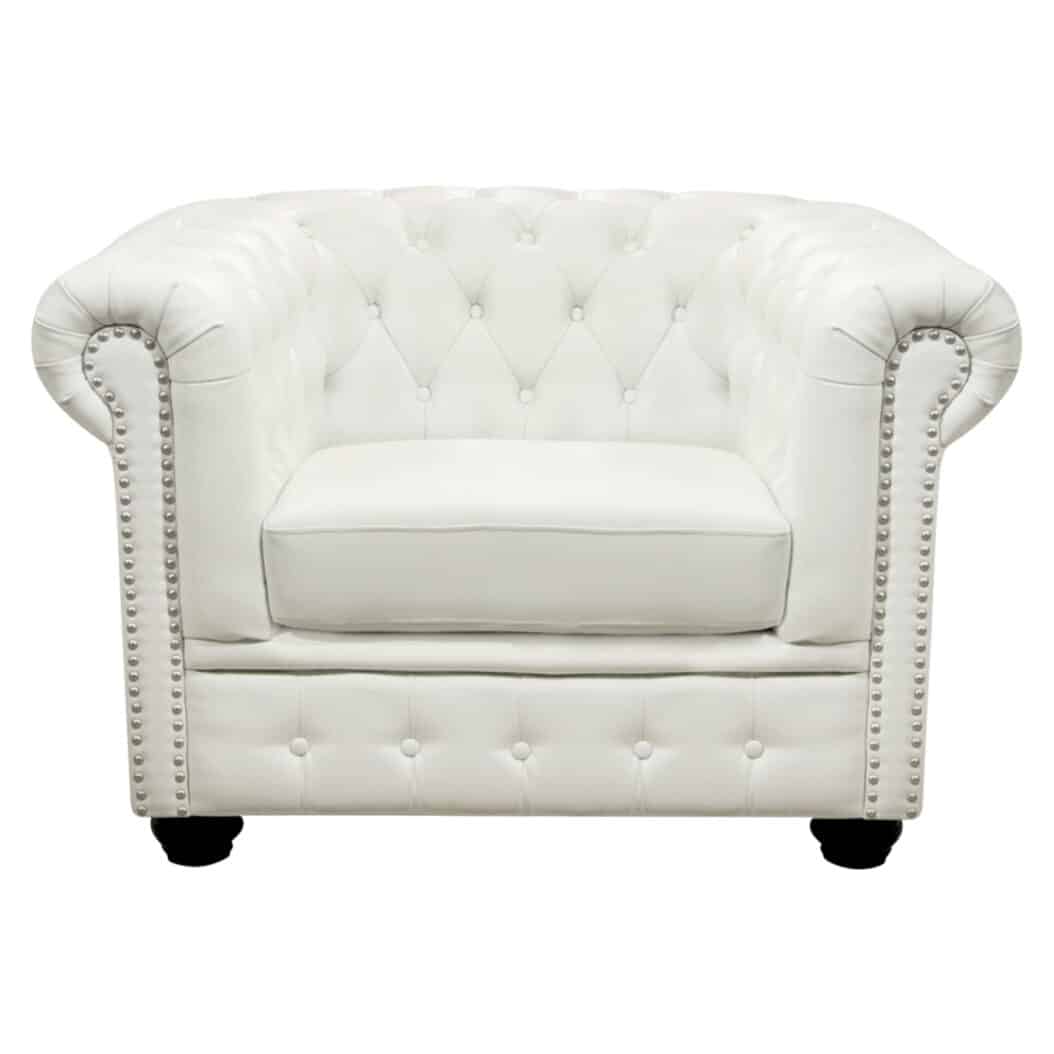 ΠΟΛΥΘΡΟΝΑ T.CHESTERFIELD POLINA HM3011.02 PU ΛΕΥΚΟ ΜΑΤ 110x90x73Y εκ ...